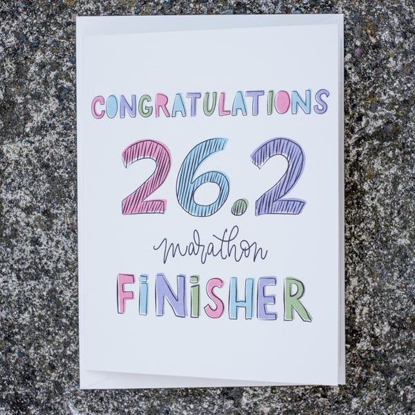 Runner Congratulations Card - Etsy