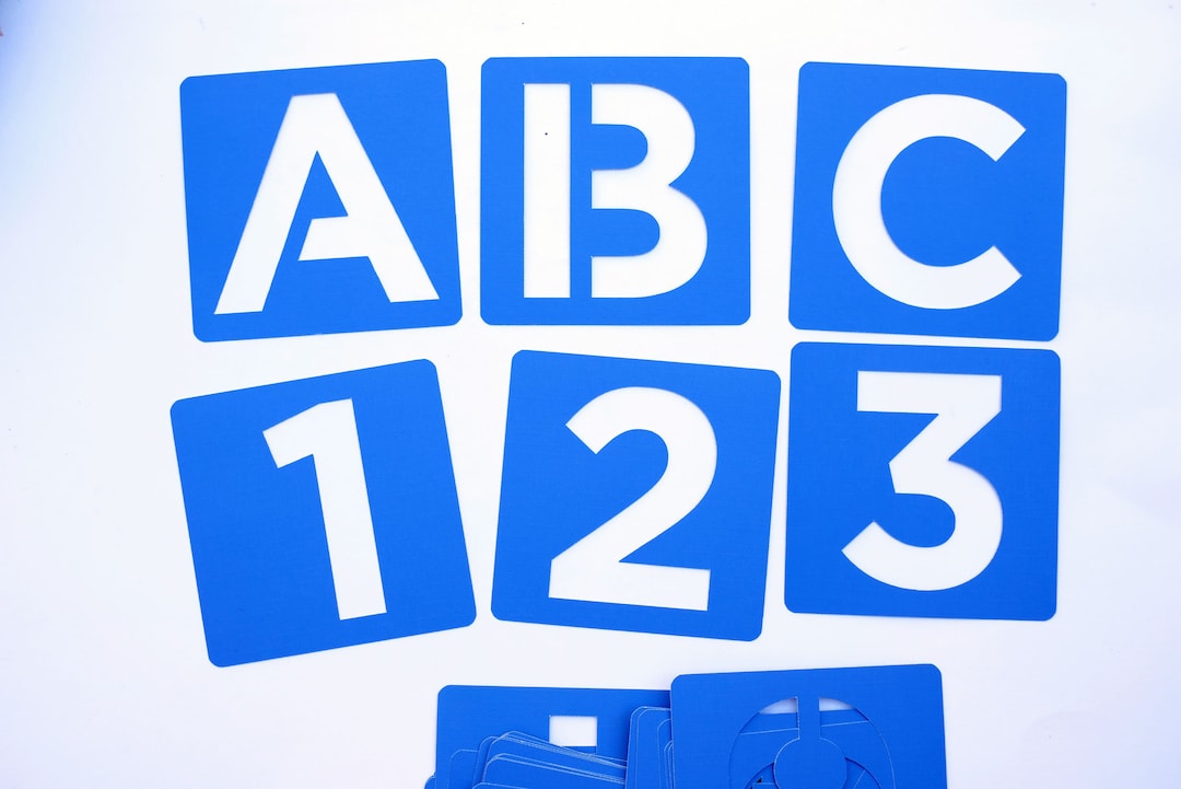 3" Tall Uppercase Letters Numbers Paper Stencils, Alphabet Stencils for ...