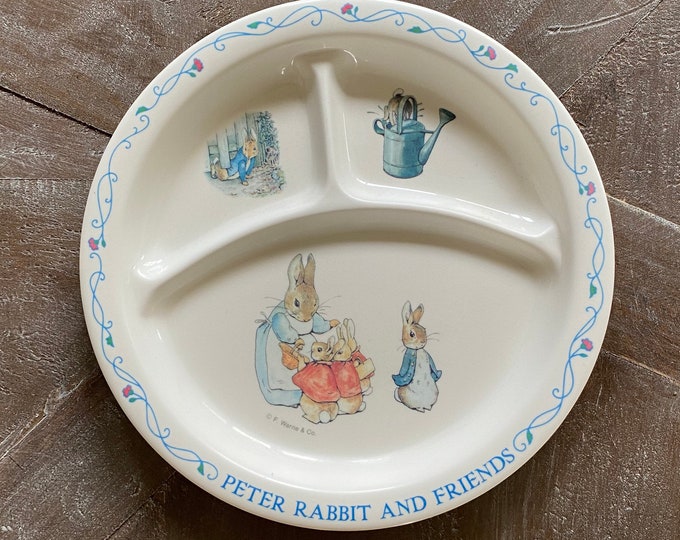 Vintage Peter Rabbit and Friends Divided Melamine Plate by Eden ...