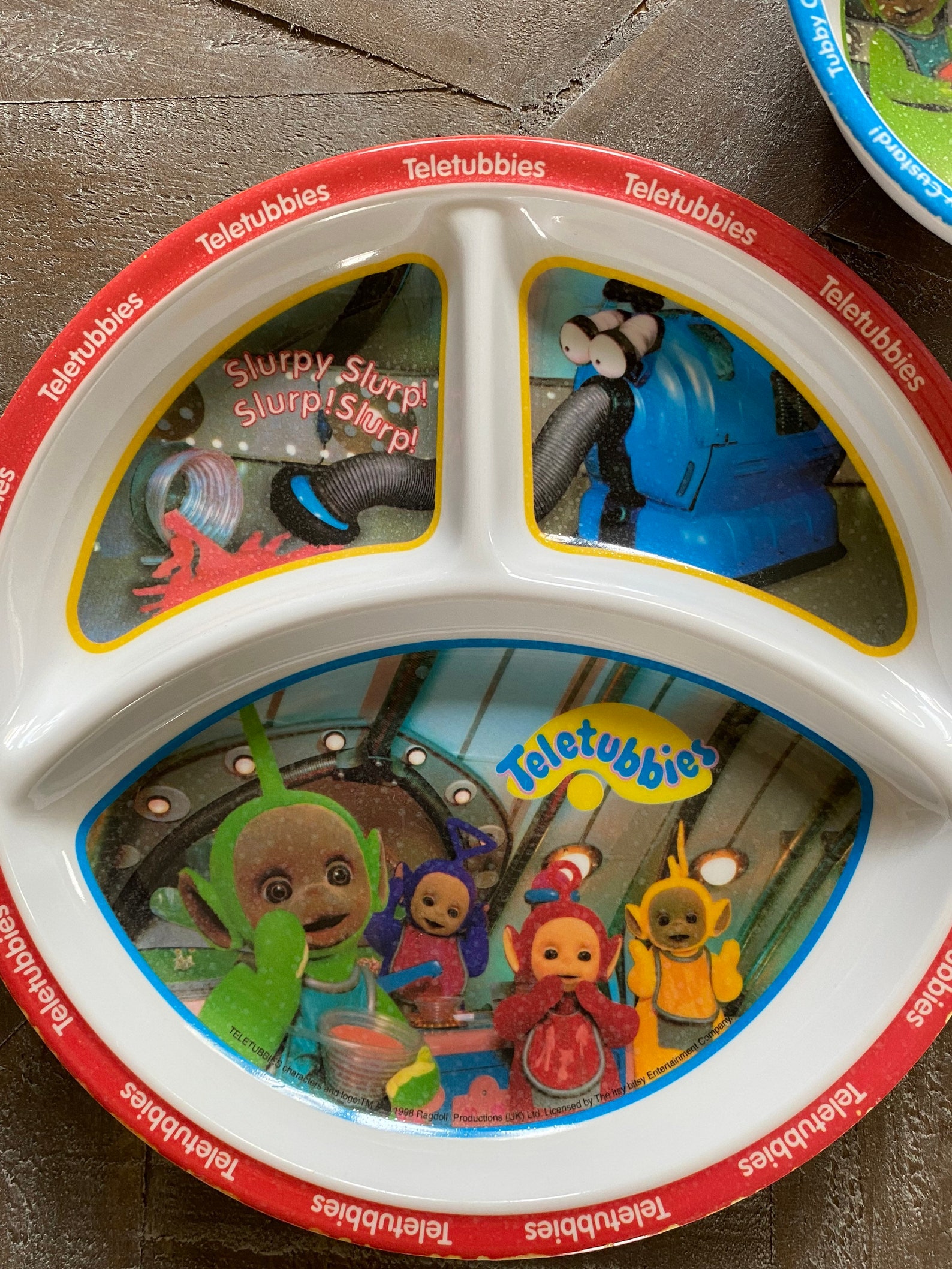 1990s Teletubbies Dish Set Divided Plate and Bowl 1998 | Etsy