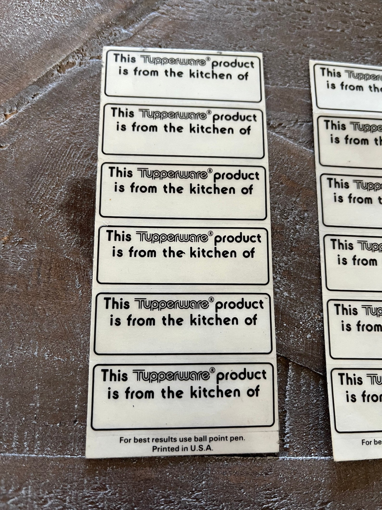 Twenty Vintage Tupperware Labels Retro Labels for Tupperware Owners 4 ...