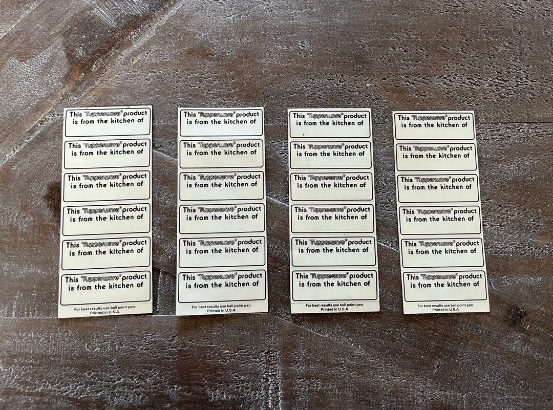 Twenty Vintage Tupperware Labels | Retro Labels for Tupperware Owners ...