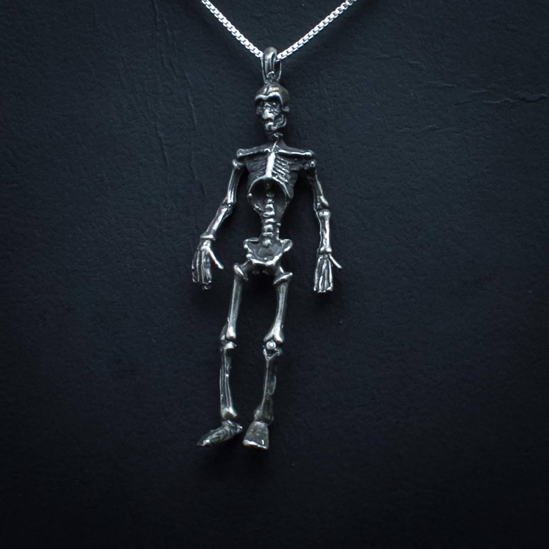 El Esqueleto, "bone Daddy", Sterling Silver Skeleton on a 20" SS Chain ...