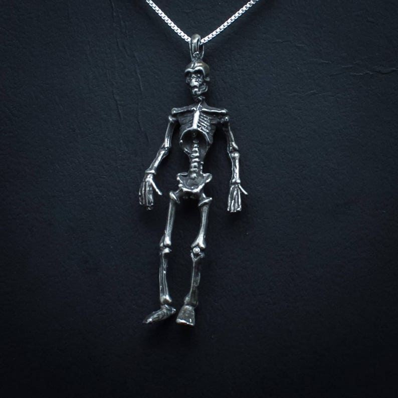 El Esqueleto, "bone Daddy", Sterling Silver Skeleton on a 20" SS Chain ...