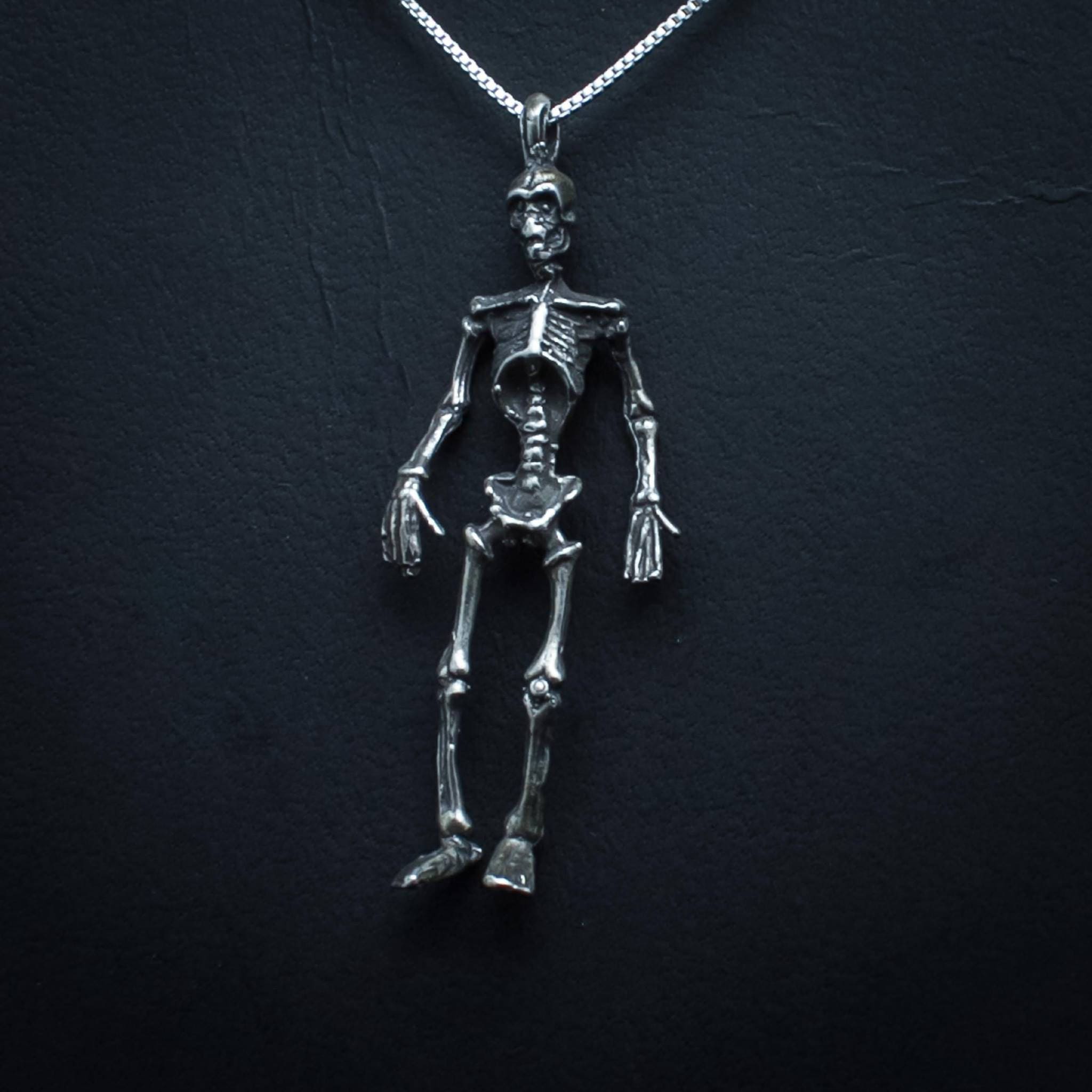 El Esqueleto, "bone Daddy", Sterling Silver Skeleton on a 20" SS Chain ...