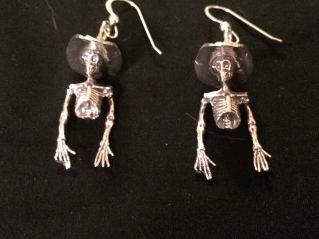 Slim, Sterling Silver Cowboy Skeleton on a 20 SS Chain. - Etsy