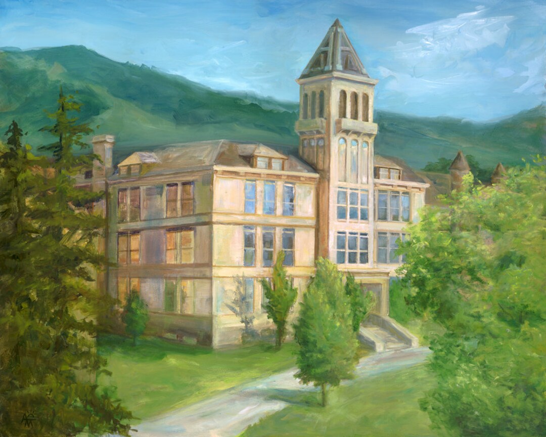 Old Main -utah State University Painting Giclee Print-oil Painting - Etsy