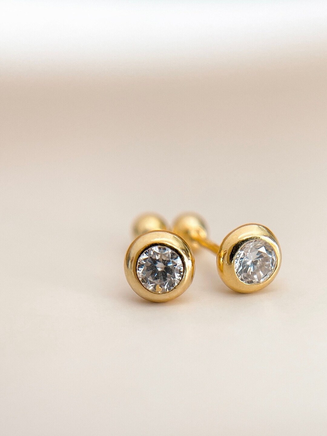 Modern Swarovski Crystal Studs//18k Gold Filled//tiny Stud Earrings ...