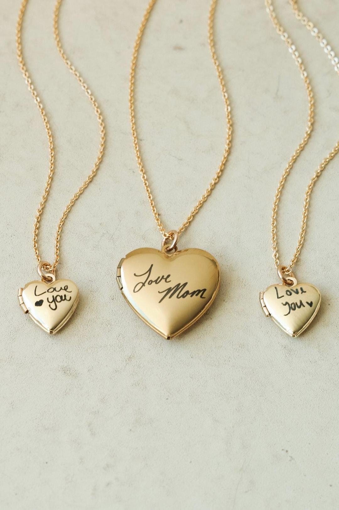 Custom Engraved Heart Locket Necklace | 18 Karat Gold Filled ...