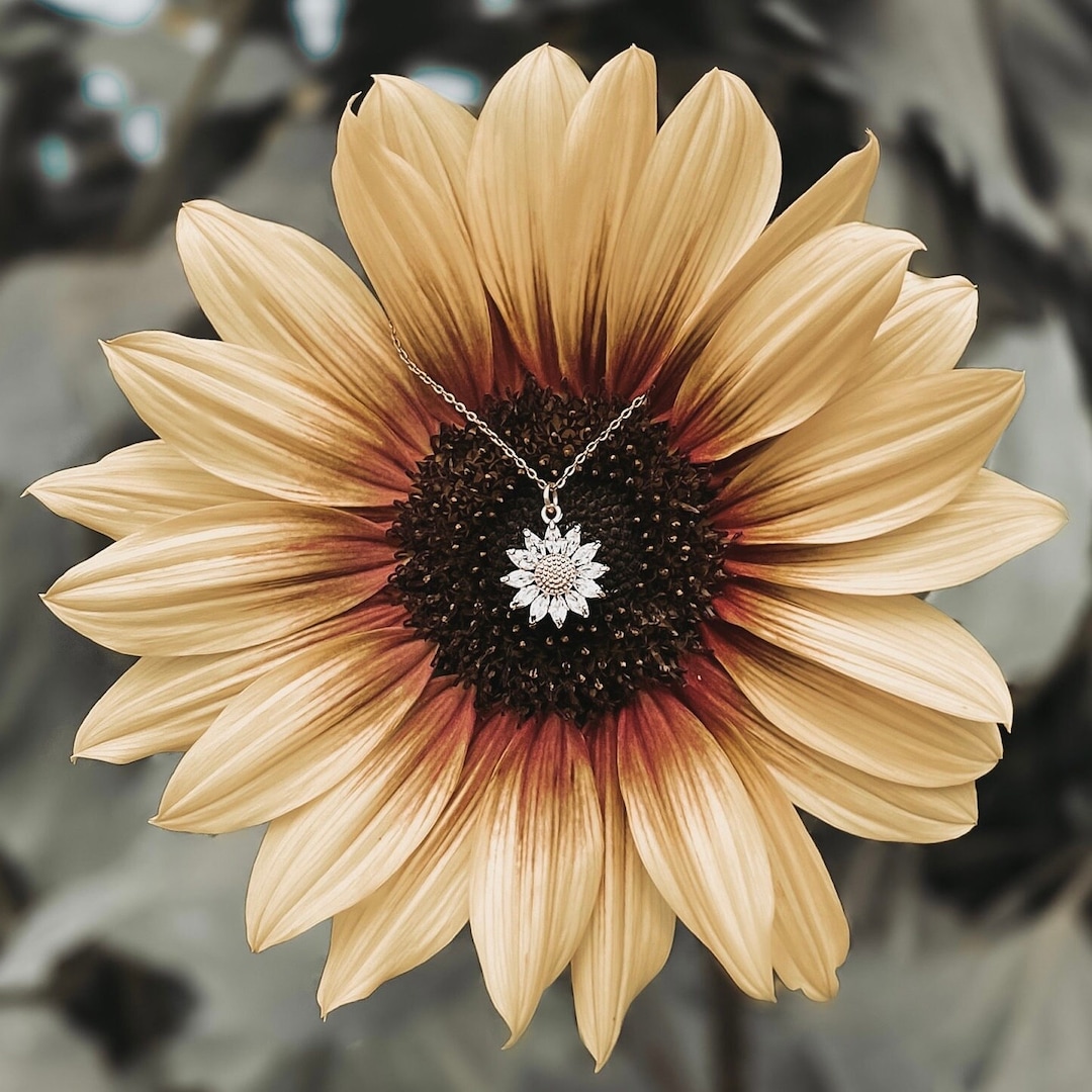 Crystal Sunflower Necklace//18 Karat Gold Filled//genuine Swarovski ...