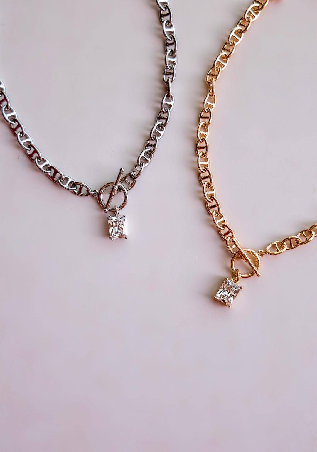 Leilani Crystal Necklace//18k Gold Filled//swarovski Crystal//silver ...