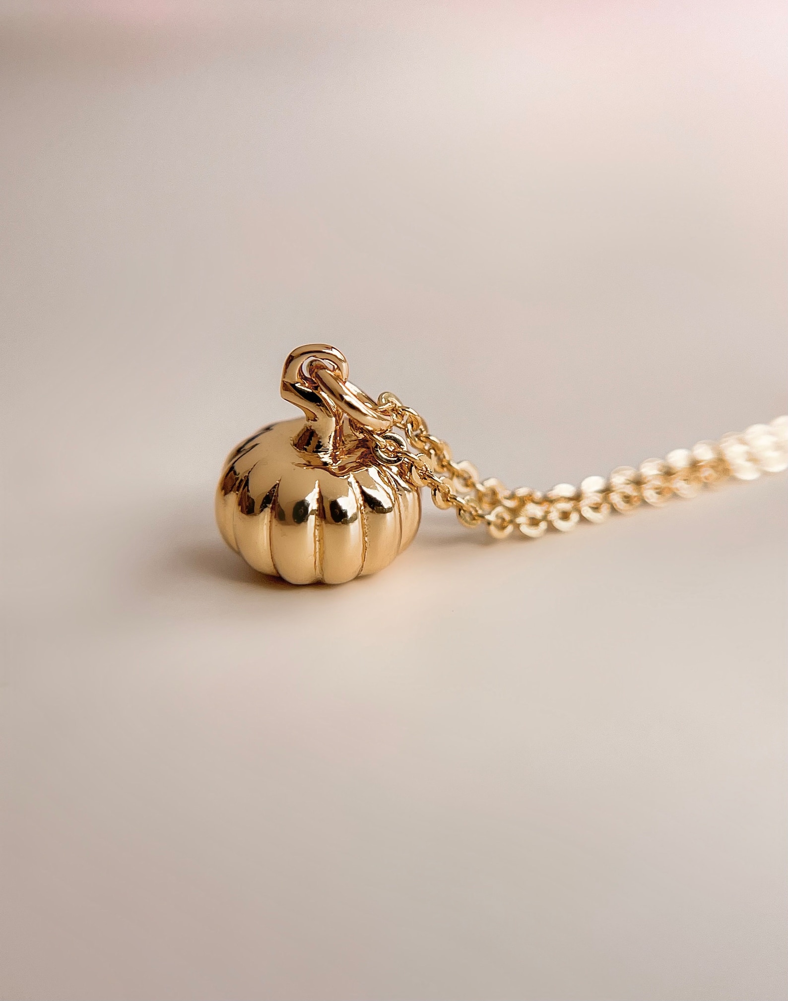 Tiny Pumpkin Necklace//18 Karat Gold Filled//adjustable Chain//pumpkin ...