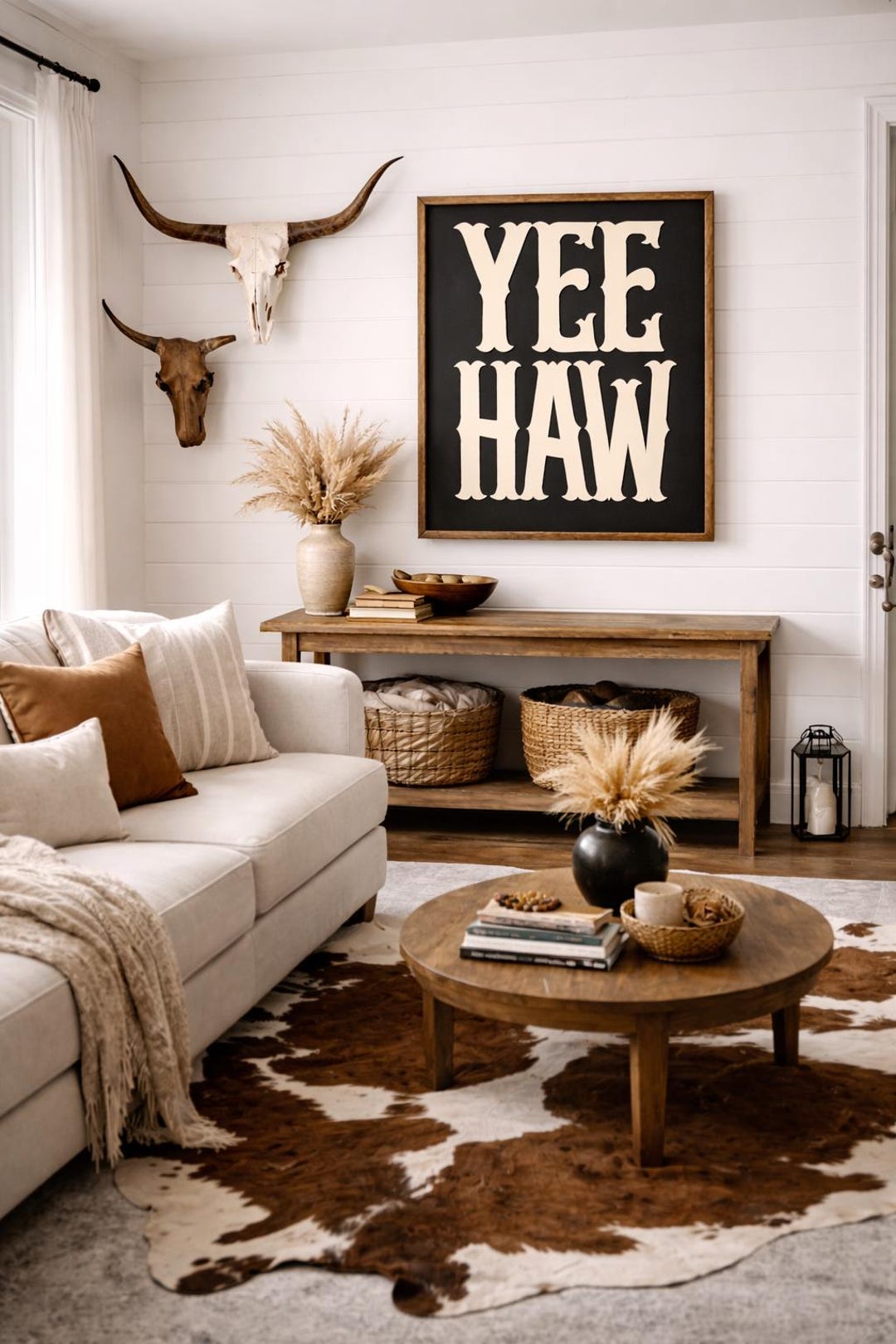 Yee Haw Wood Wall Sign, Modern - Western Decor - Etsy