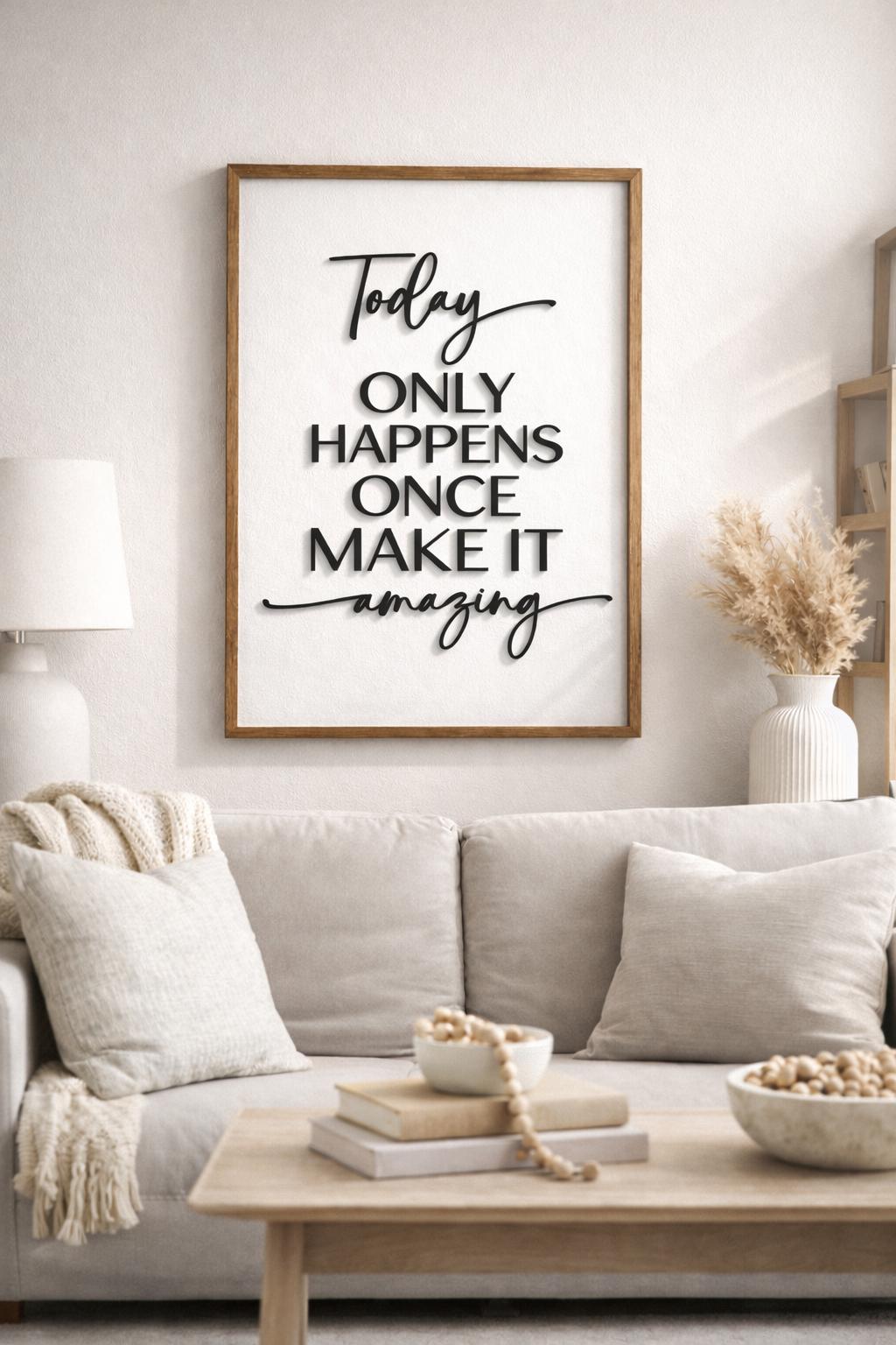 Motivational Wood Sign | Raised Letter Modern Wall Art, 24x36 - Etsy