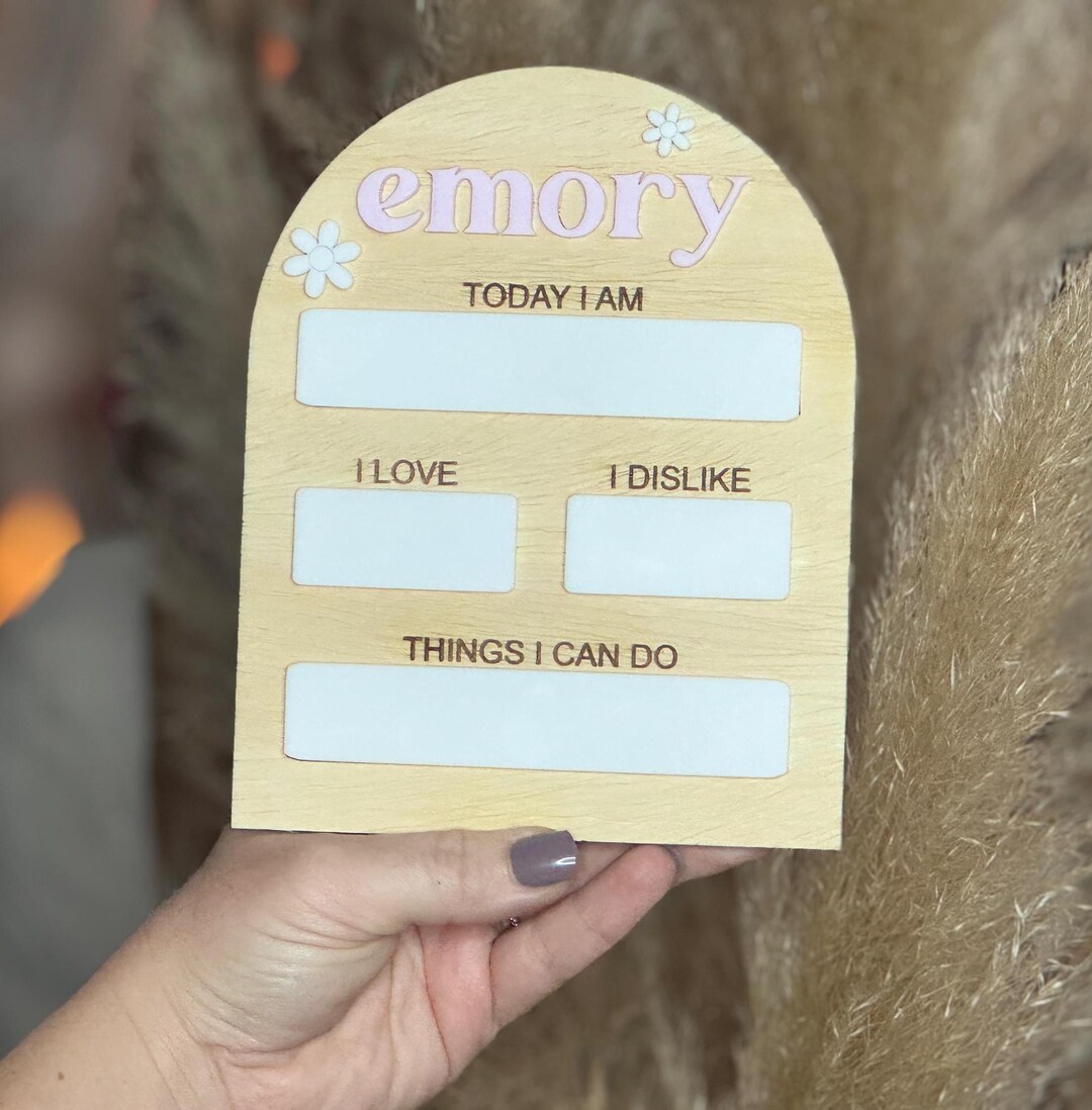 Baby Milestone First Memory Board - Personalized Baby Board - Engraved ...