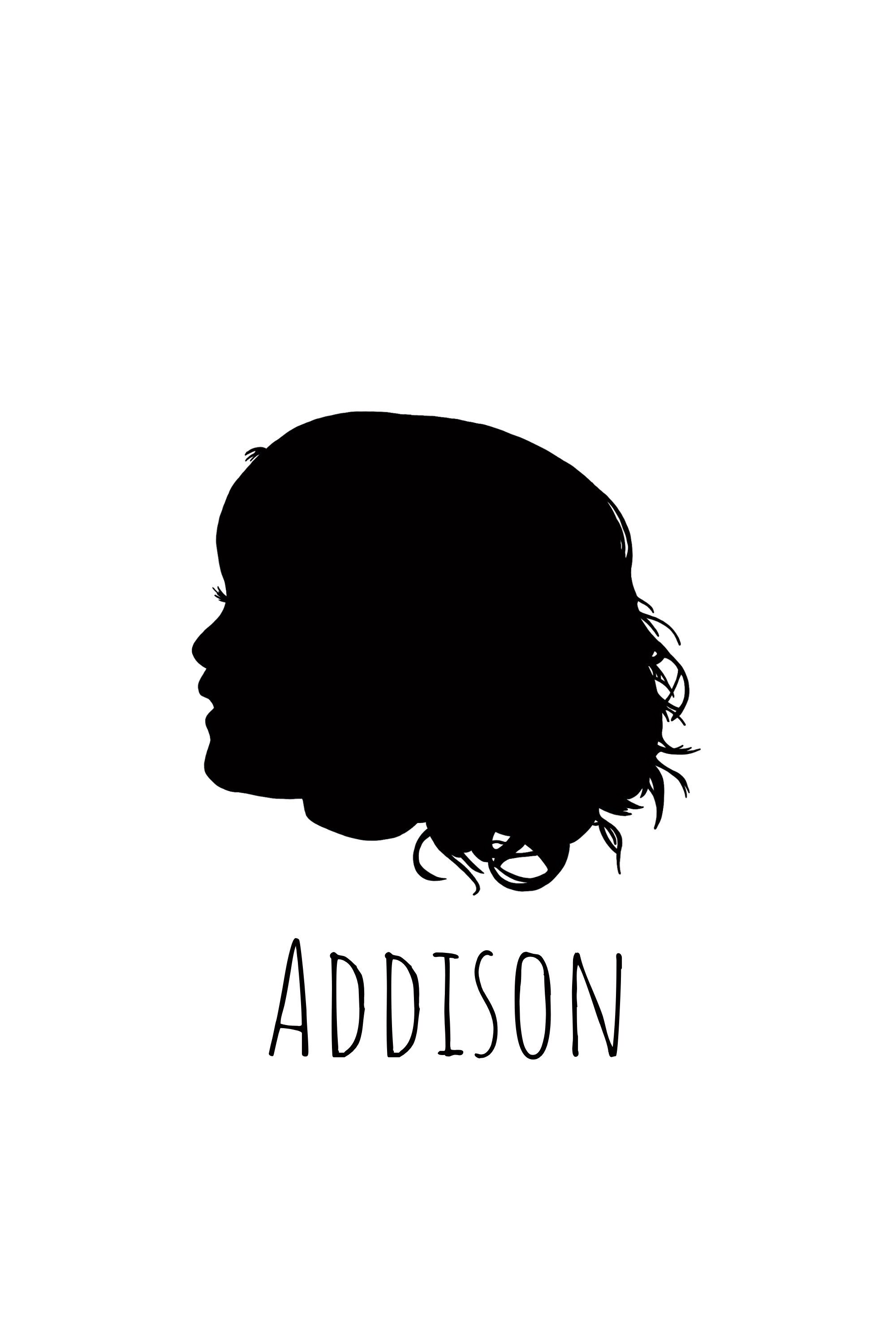 Custom Side Portrait Silhouette for Child - Etsy