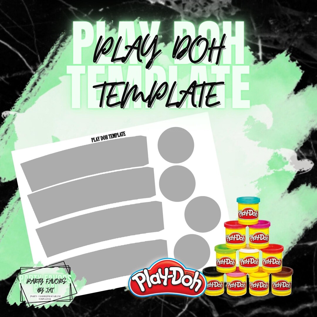 Instant Download Mini Play Doh Template - Etsy