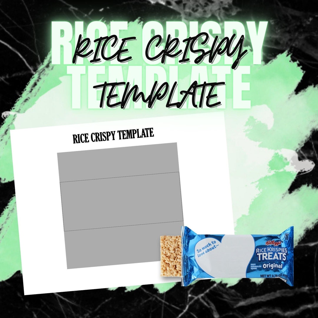 Instant Download Rice Crispy Treat Wrapper Template - Etsy