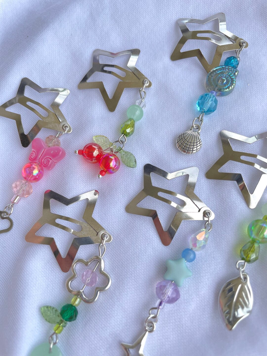 Handmade Colourful Star Beaded Hair Clips - Etsy