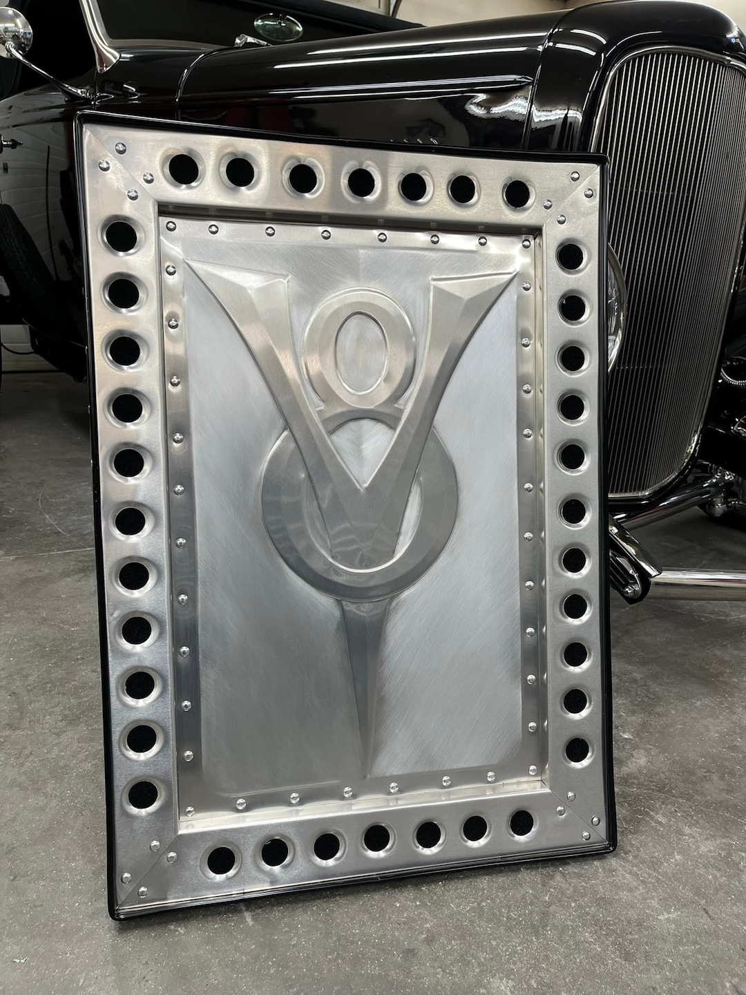 Aluminum V8 Sign Bead Rolled - Etsy