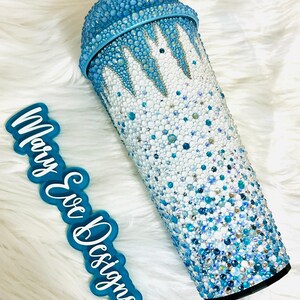 Absolutely Gorgeous Domed Icey Rhinestone Tumbler, Luxury, Crystal, Hot ...