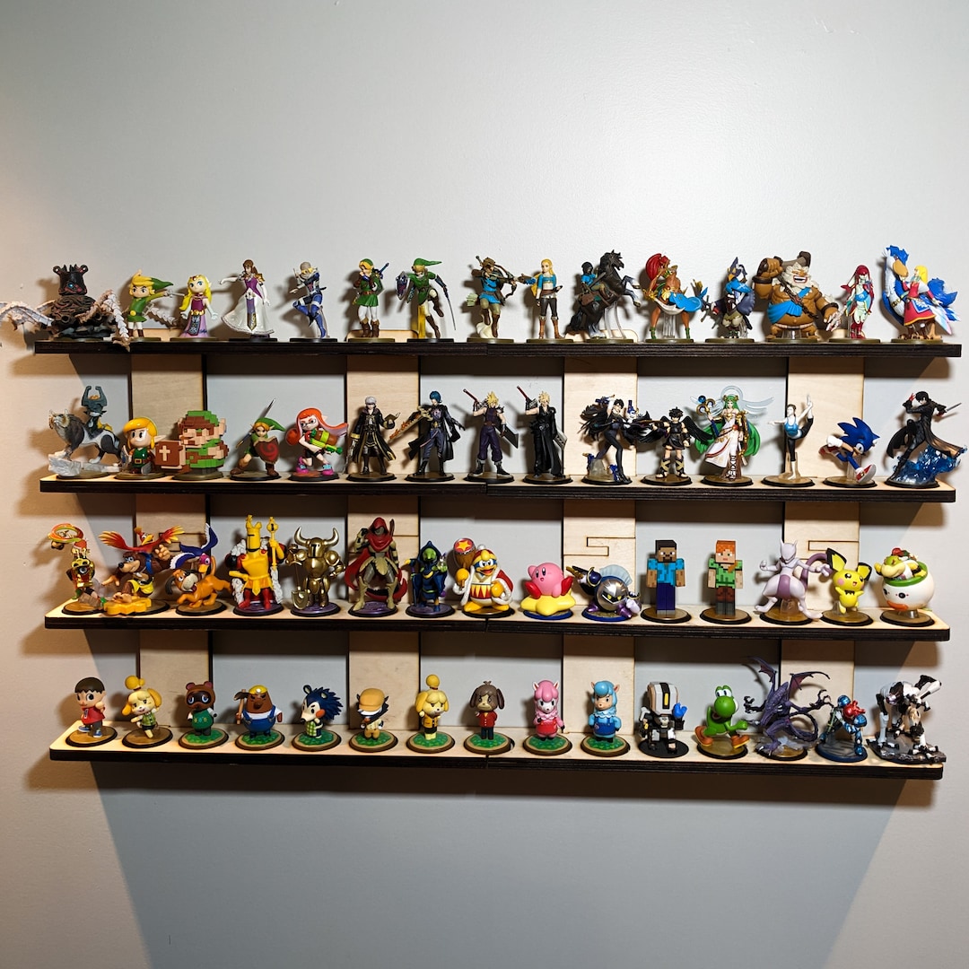 60 Amiibo Stand Wooden Display Shelf and Stand for Figures or Funko - Etsy