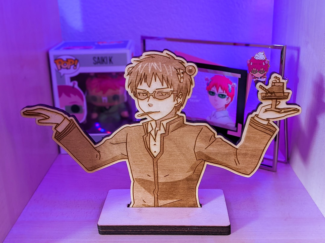 Saiki K Anime Laser Cut Character Stand - Etsy