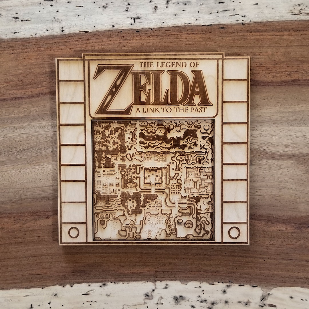 LOZ:LTTP Laser Engraved World Map Game Cartridge - Etsy