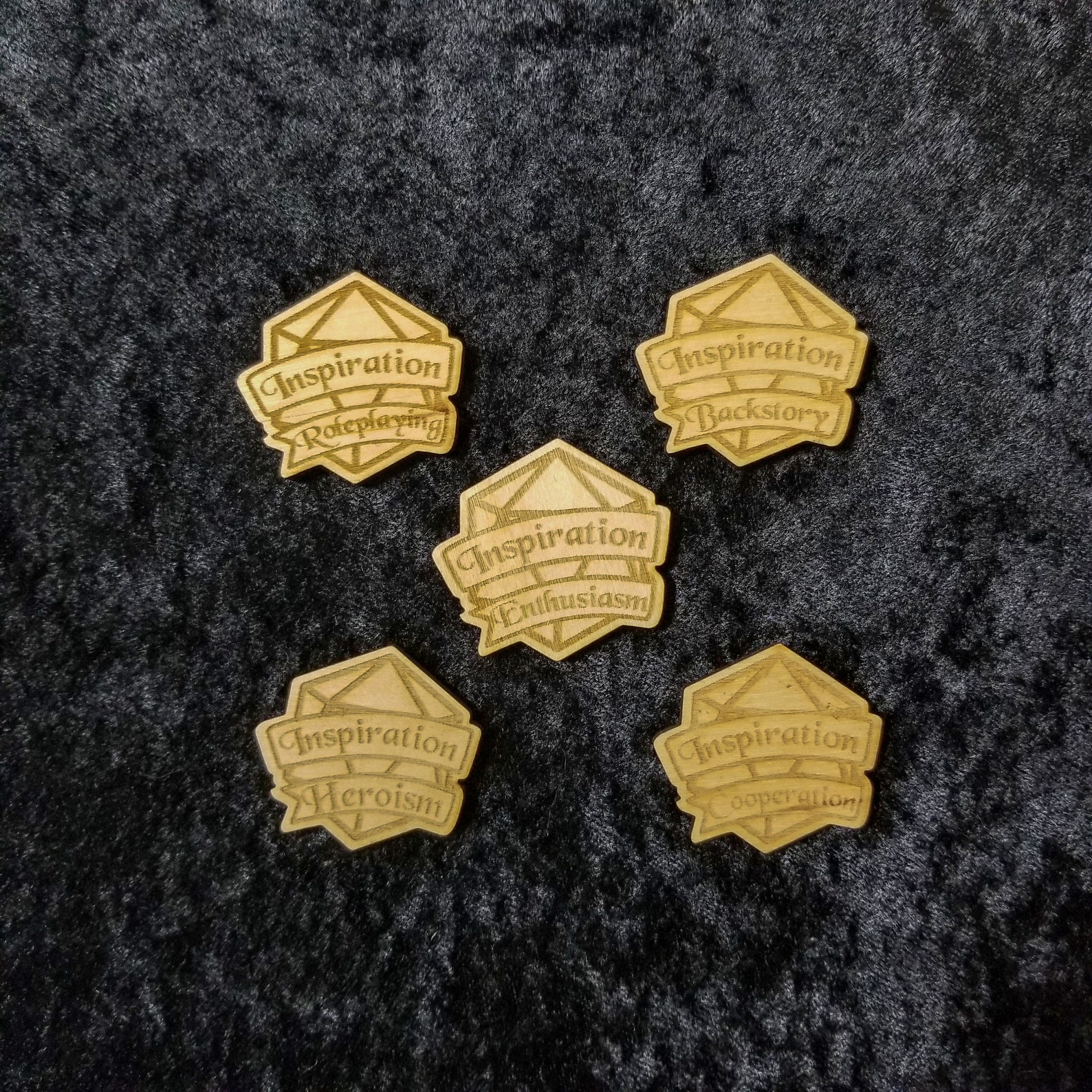 Laser Engraved Inspiration Tokens for Dungeons and Dragons or - Etsy