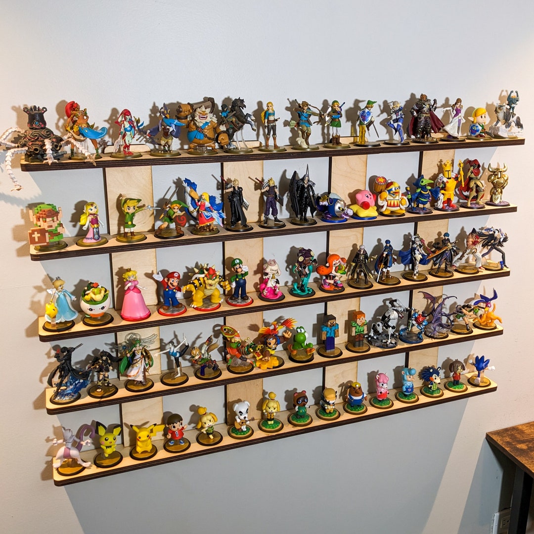 75 Amiibo Stand Wooden Display Shelf and Stand for Figures or Funko - Etsy