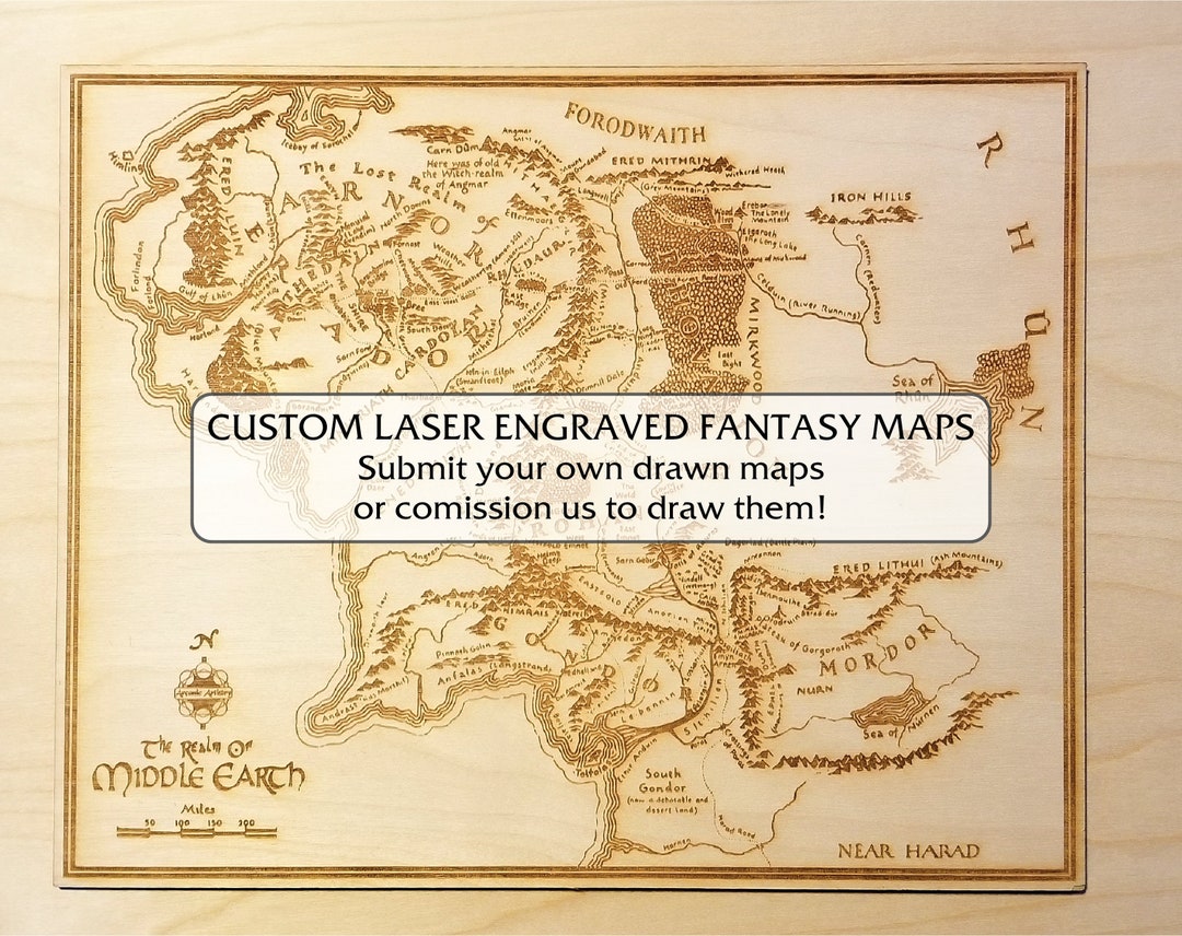 Custom Laser Cut Fantasy Maps - Etsy New Zealand