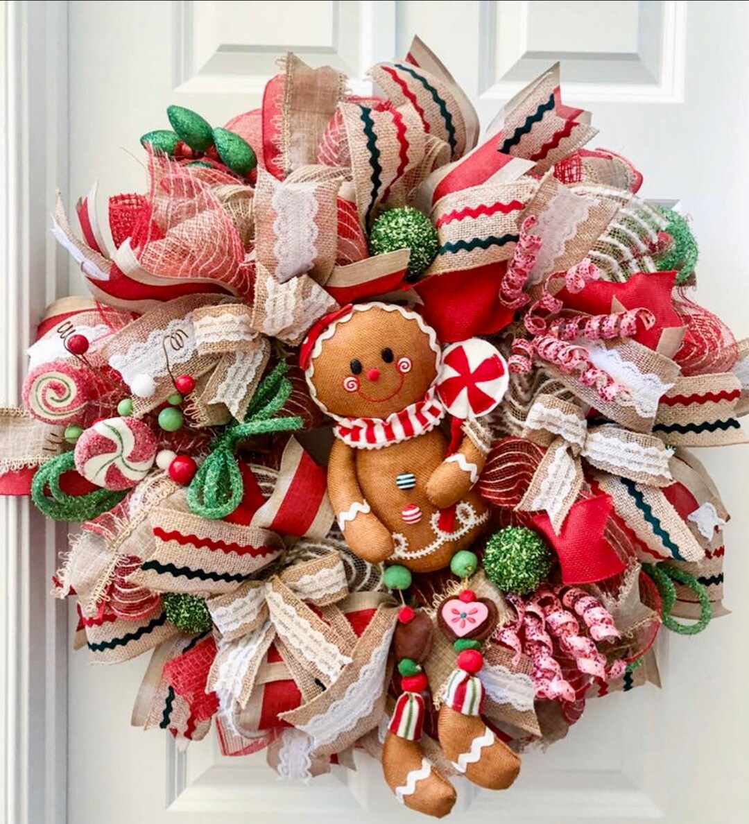 Gingerbread Wreath- Christmas Wreath - Gingerbread Man - Gingerbread ...