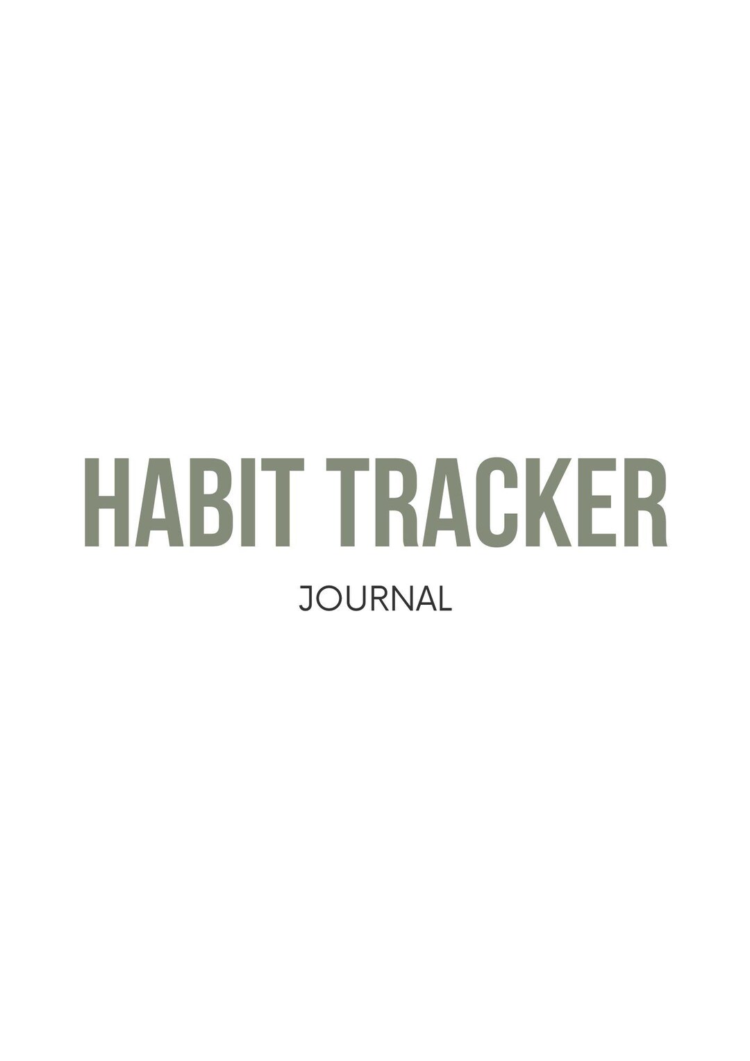 Habit Tracker | Journal Pages - Etsy Australia