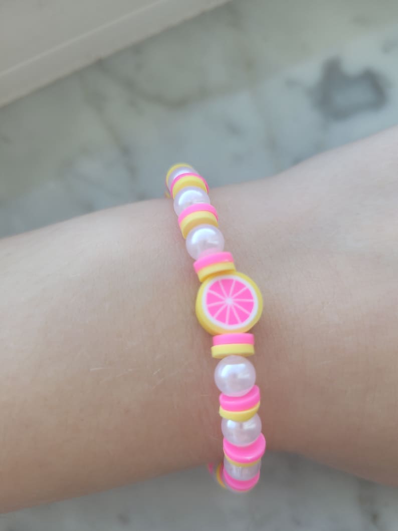 Pink Lemonade Bracelet - Etsy