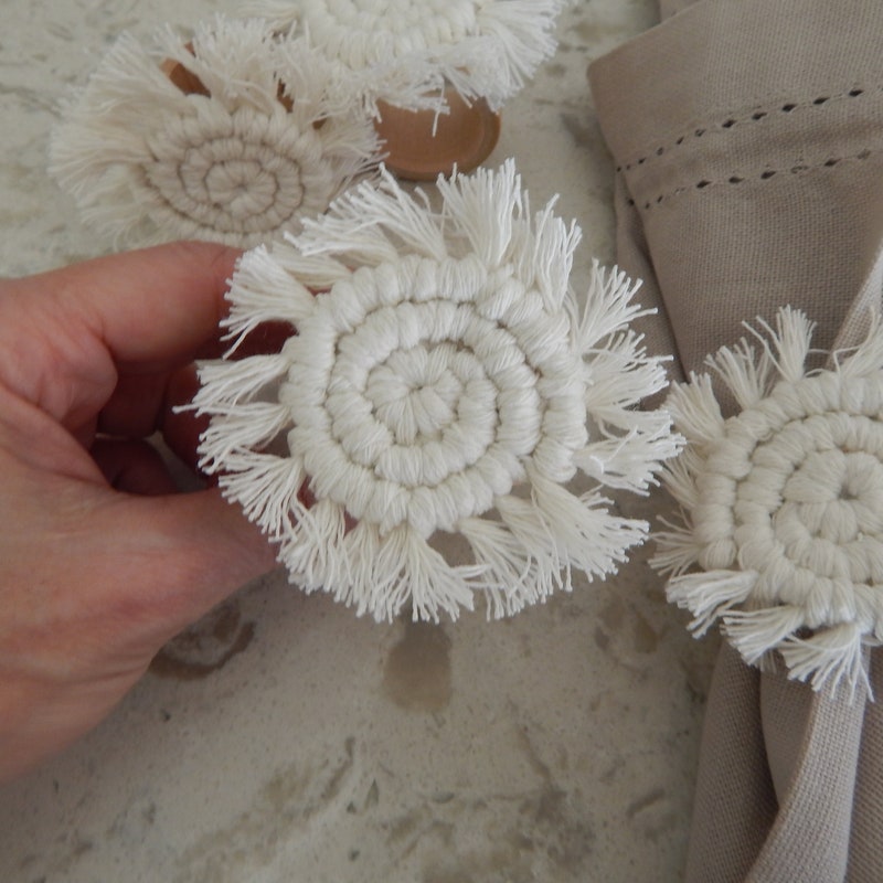 Macrame Napkin Rings - Etsy