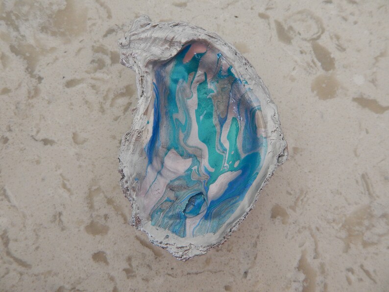 READY TO SHIP Decorative Oyster Shell Ring Dish Multi Colored - Etsy