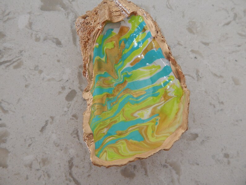 READY TO SHIP Decorative Oyster Shell Ring Dish Multi Colored - Etsy