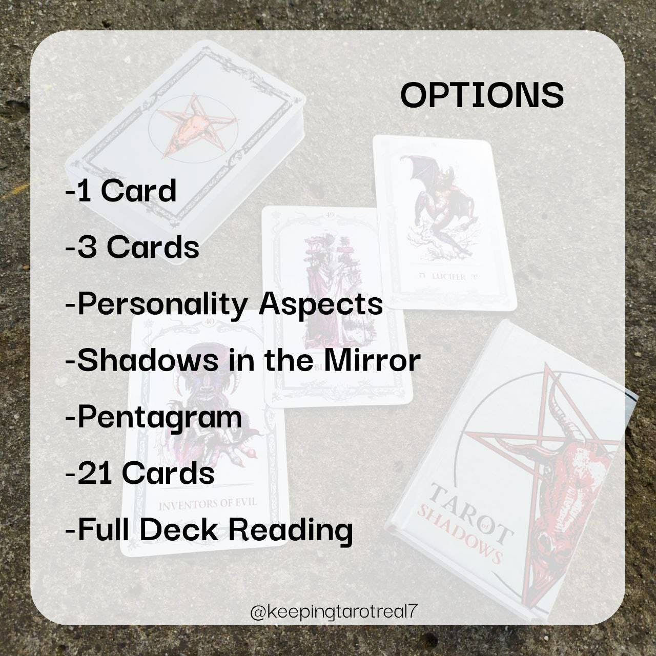 TAROT OF SHADOWS Reading Demons Witchcraft Oracle - Etsy