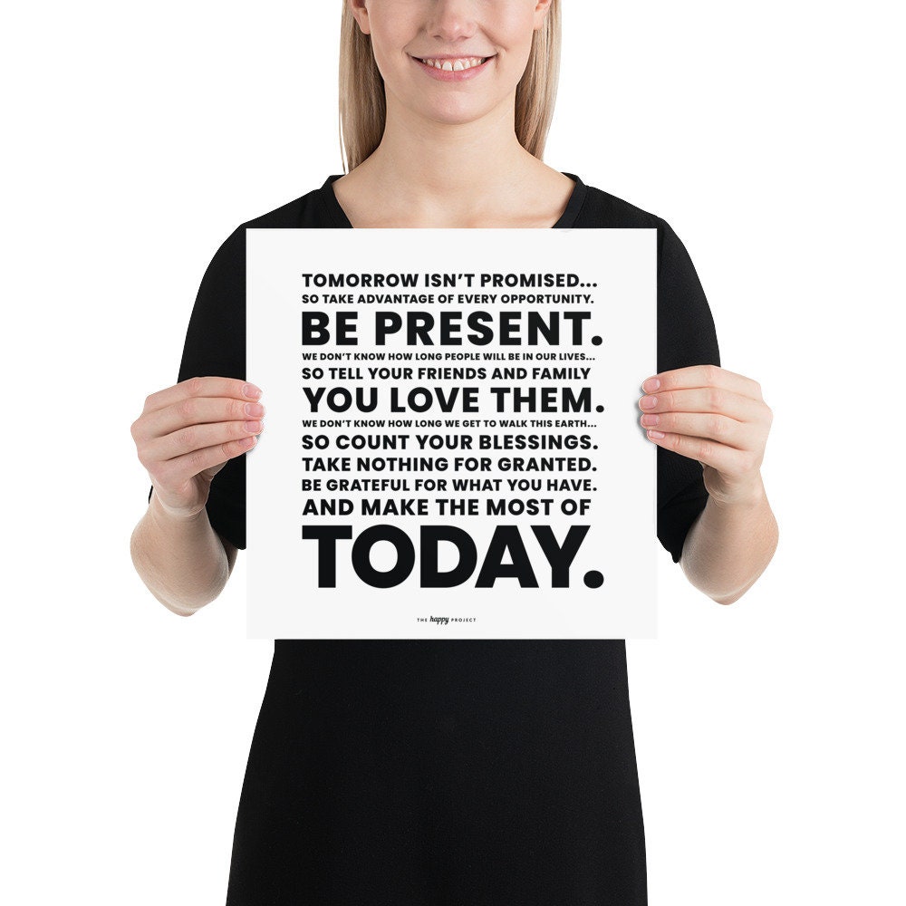 Make the Most of Today Poster - Etsy