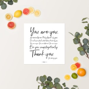 You Are You Poster - Etsy