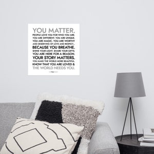 You Matter Poster - Etsy