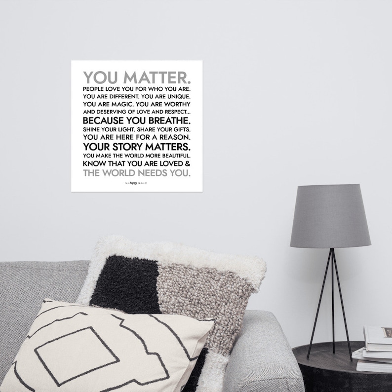 You Matter Poster | Etsy