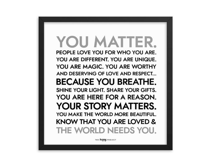 You're Enough Poster | Inspirational Message | Print Poster | Positive ...