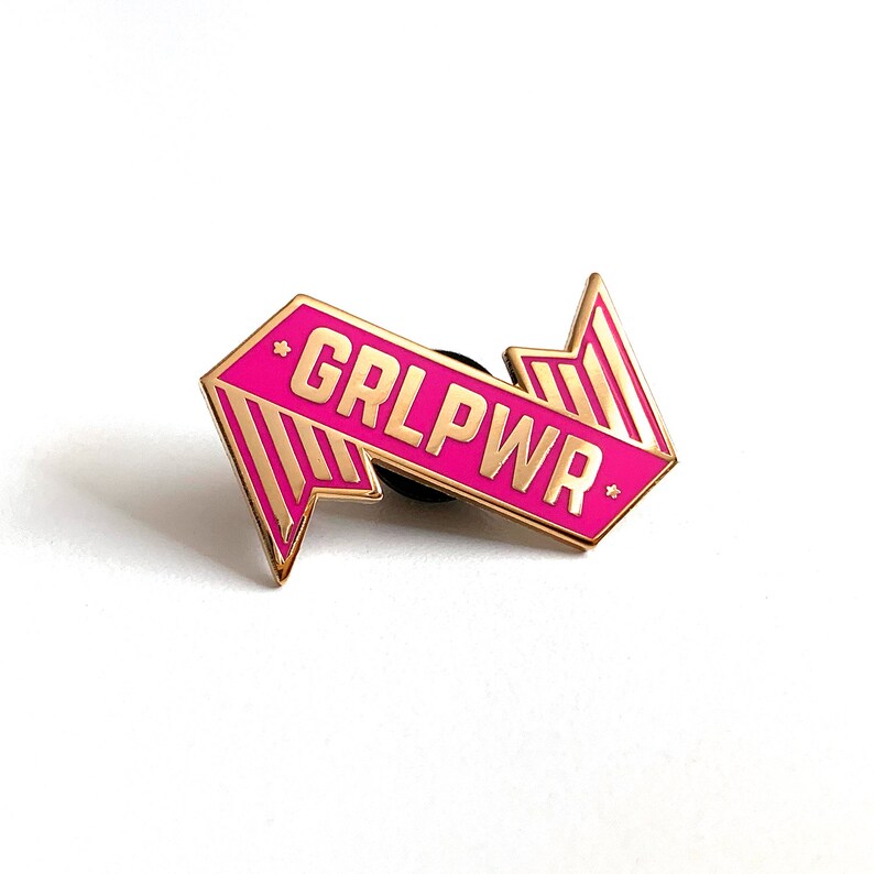 GRLPWR Enamel Pin Female Empowerment Girl Power Lapel Pin - Etsy