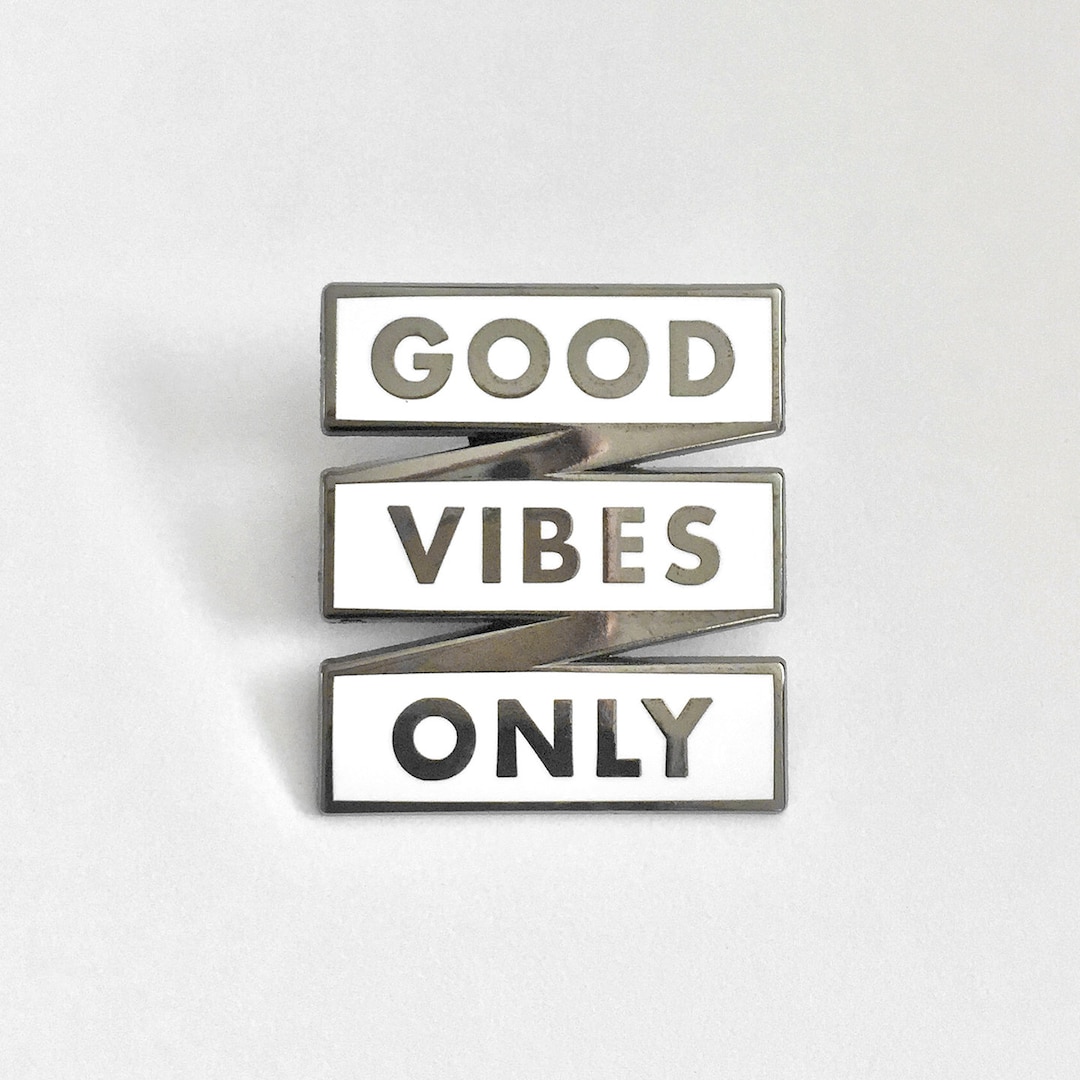 Good Vibes Only Enamel Pin - Etsy