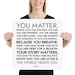 You Matter Poster - Etsy