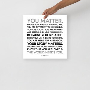 You Matter Poster - Etsy