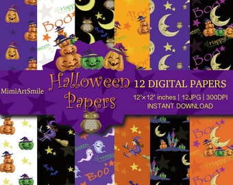 Halloween Digital Paper Halloween Background Halloween - Etsy