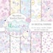 Cute Unicorn Digital Paper,rainbow Unicorns Digital Downloadable ...
