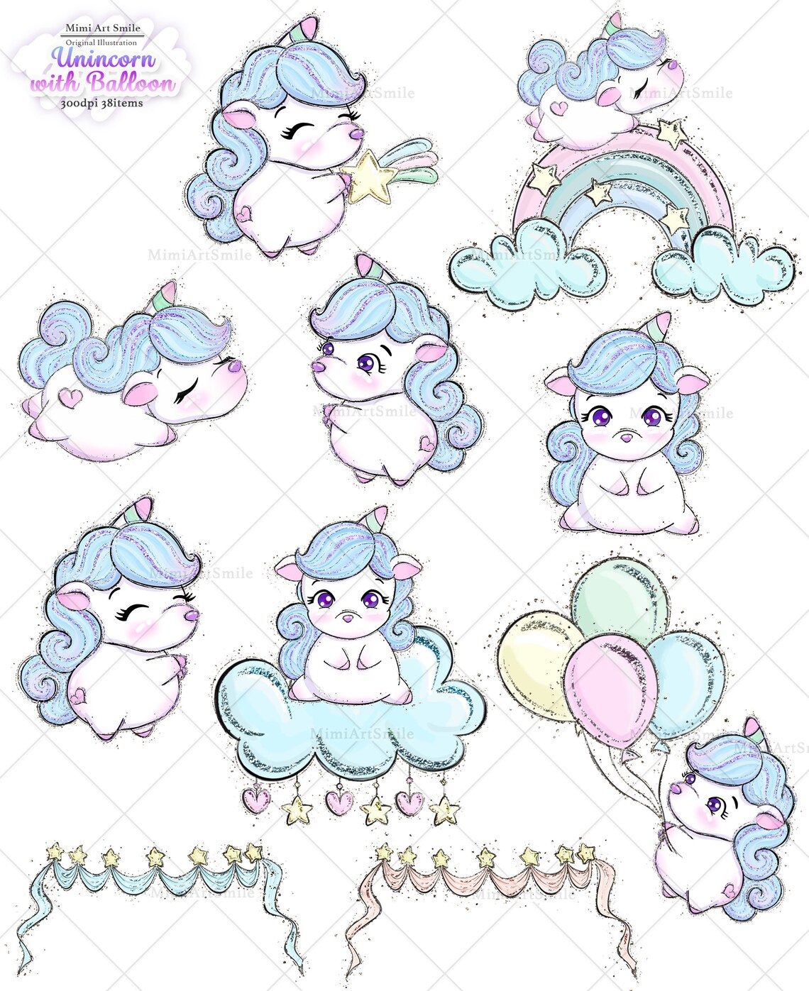 Unicorn With Balloon Clipart Cute Unicorns, Hot Air Balloon, Clip Art ...